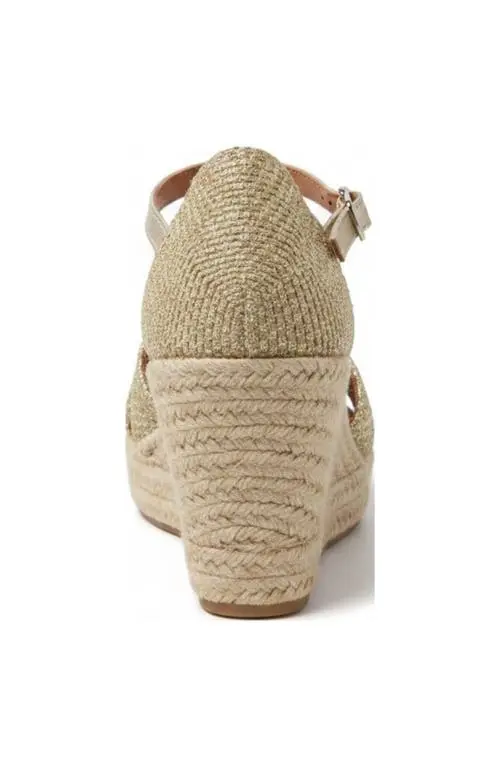 MENINA STEP Jimena High Double Band Woven Espadrille Sandal