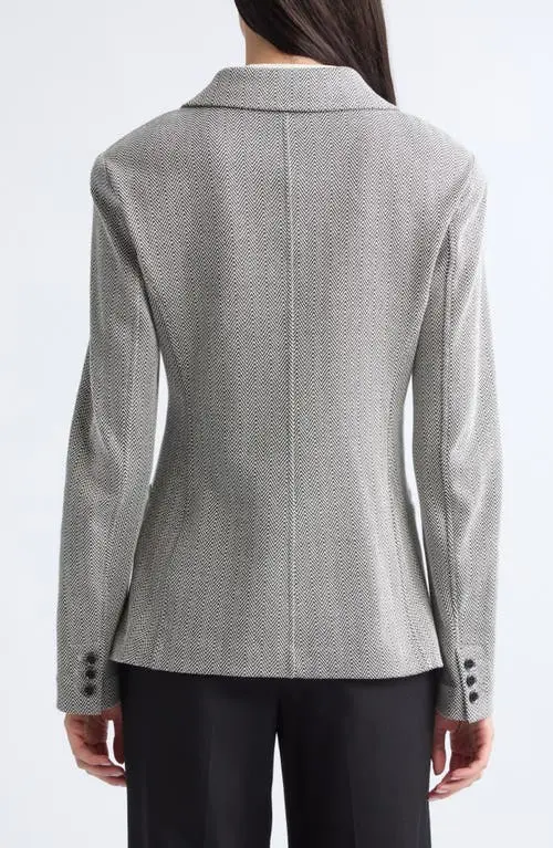 Emporio Armani Herringbone Double Breasted Blazer