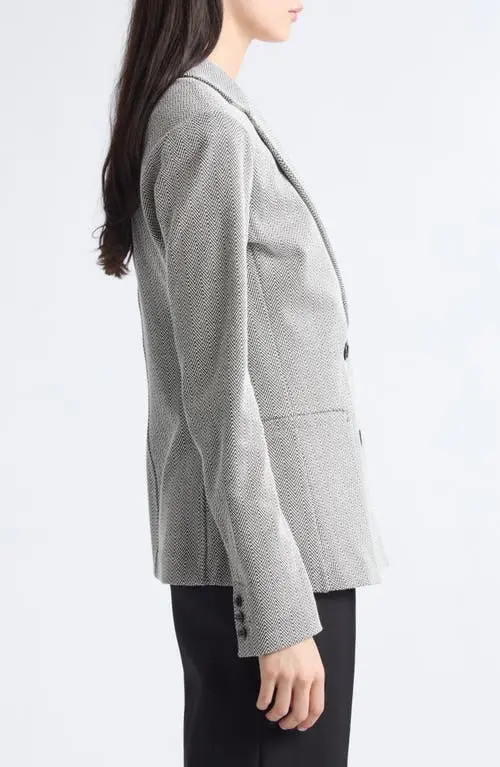 Emporio Armani Herringbone Double Breasted Blazer