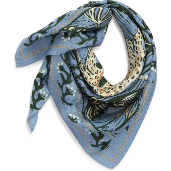 Echo Nature Walk Silk Bandana - Denim Blue