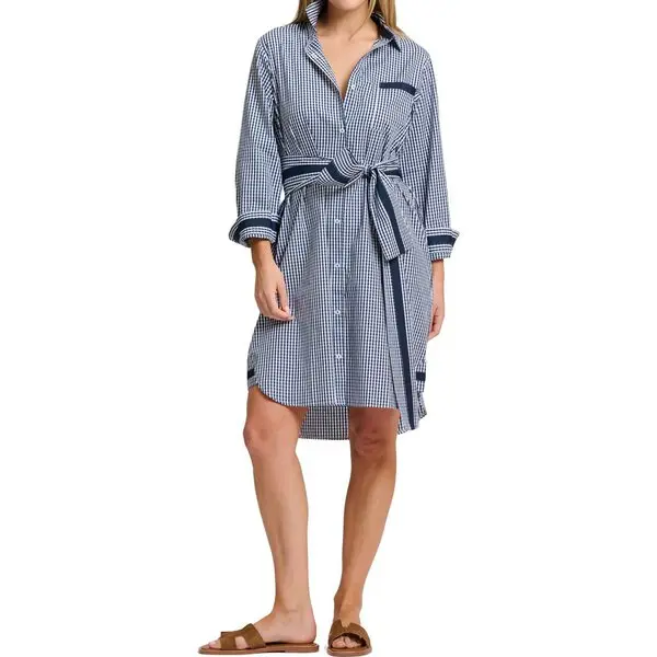SHIRTY Winnie Gingham Cotton Shirtdress