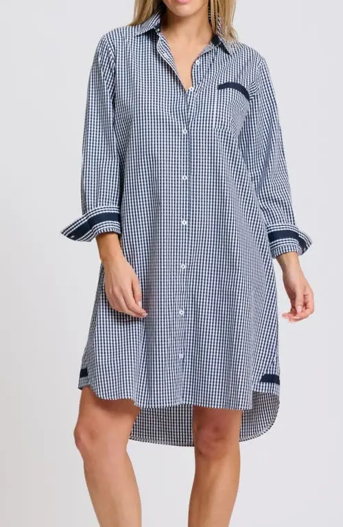 SHIRTY Winnie Gingham Cotton Shirtdress