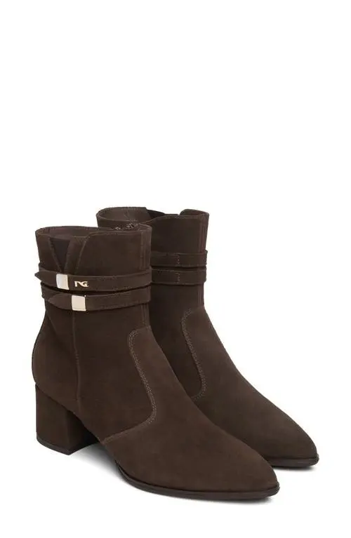 NEROGIARDINI Block Heel Bootie - Chocolate