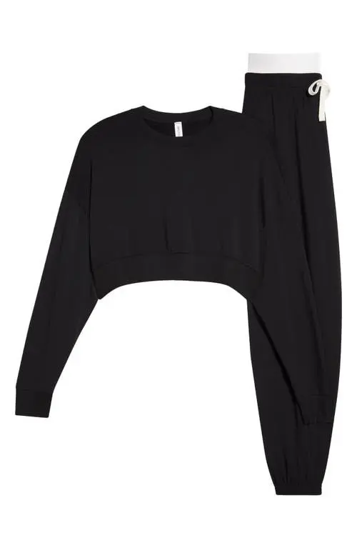 Splits59 Noah Crop Fleece Sweatshirt - Black