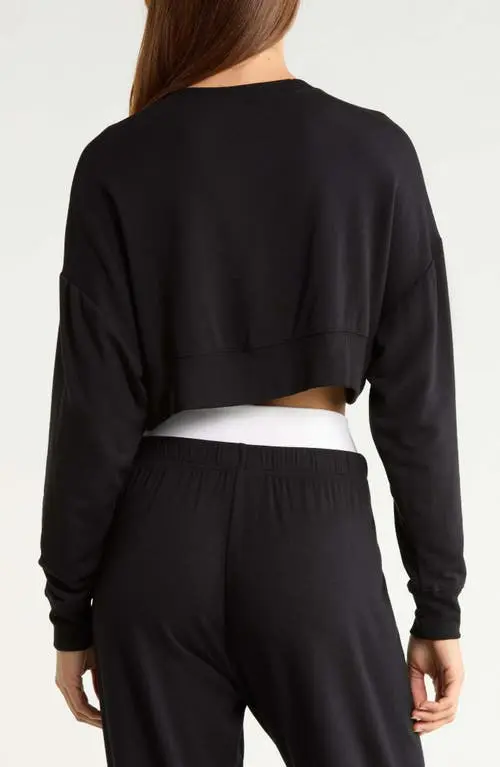 Splits59 Noah Cropped Fleece Sweatshirt - Black