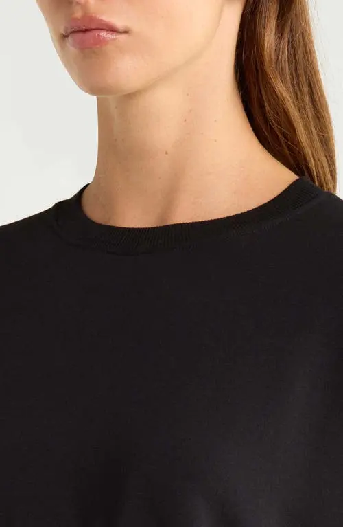 Splits59 Noah Cropped Fleece Sweatshirt - Black