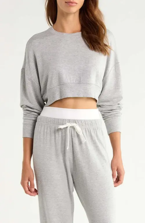 Splits59 Noah Cropped Fleece Sweatshirt - Heather Grey