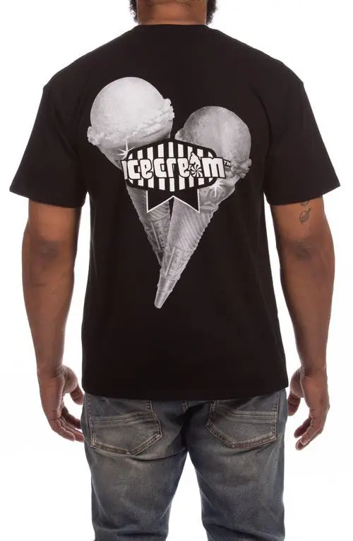 ICECREAM Cross Cones Graphic T-shirt - Black