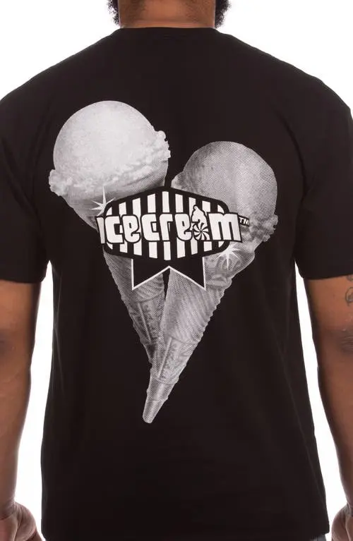 ICECREAM Cross Cones Graphic T-shirt - Black
