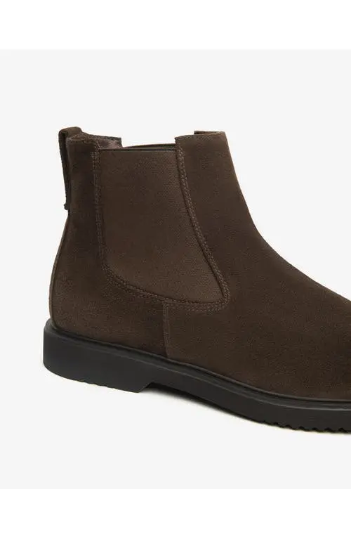 NEROGIARDINI Leather Chelsea Boot - Chocolate