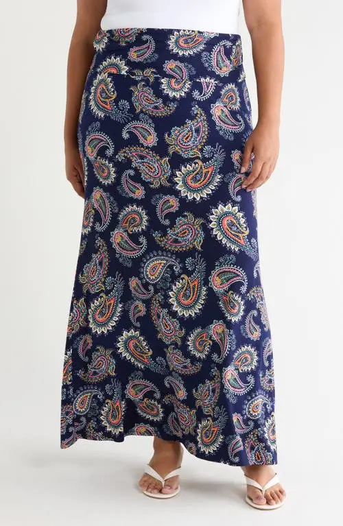 Loveappella Printed Maxi Skirt
