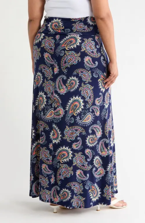 Loveappella Printed Maxi Skirt