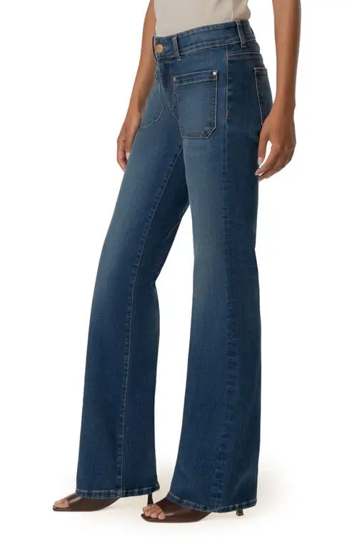 Kut From The Kloth Natalie Patch Pocket Mid Rise Flare Jeans