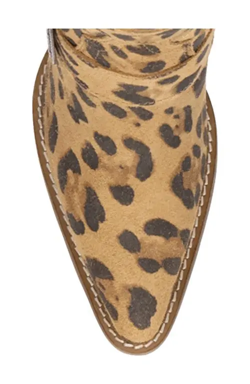 DINGO Buckled Print Leather Western Boots - Leopard