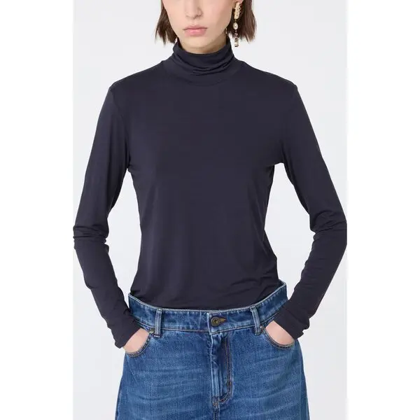 Max Mara Turtleneck Jersey Top