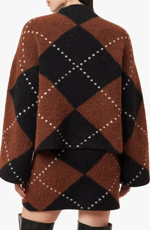 Habitual Argyle Mock Neck Sweater
