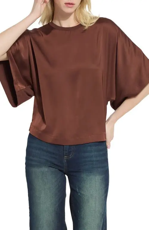 Lyssé Ginger Mixed Media Dolman Tee - Maple