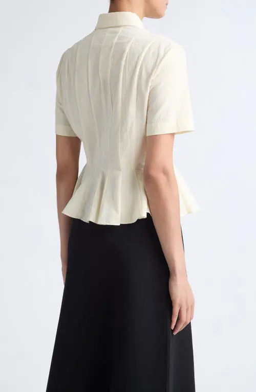ASHLYN Cotton Poplin Peplum Shirt