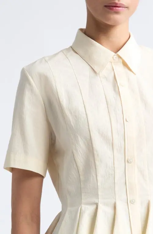 ASHLYN Cotton Poplin Peplum Shirt