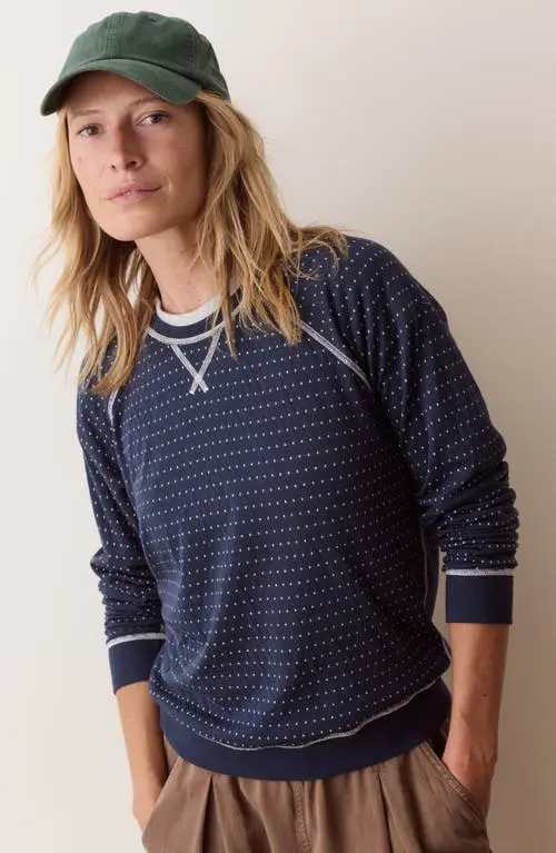 Marine Layer Raglan Sleeve Reversible Cotton Blend Top