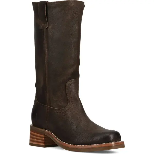 THE FRYE COMPANY Carson Multi Mary Jane Flat - Chocolate