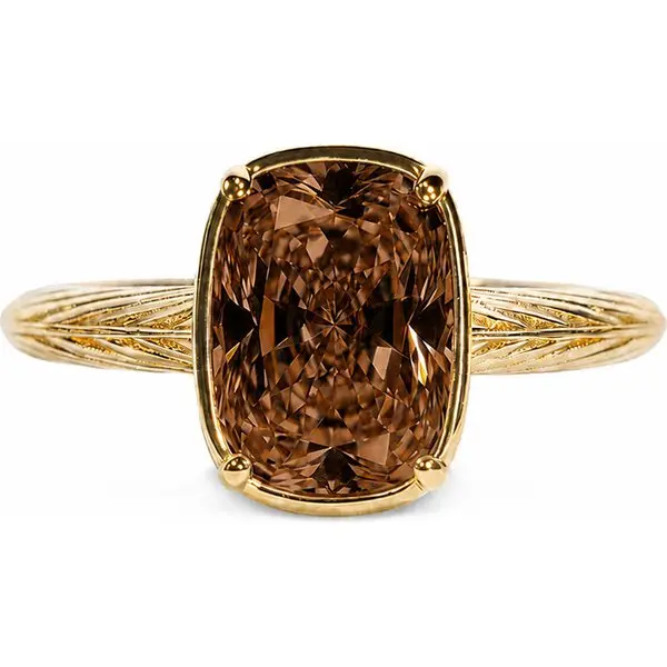 Sterling Forever Sterling Silver Mini Chocolate Cubic Zirconia Ring - Chocolate/gold