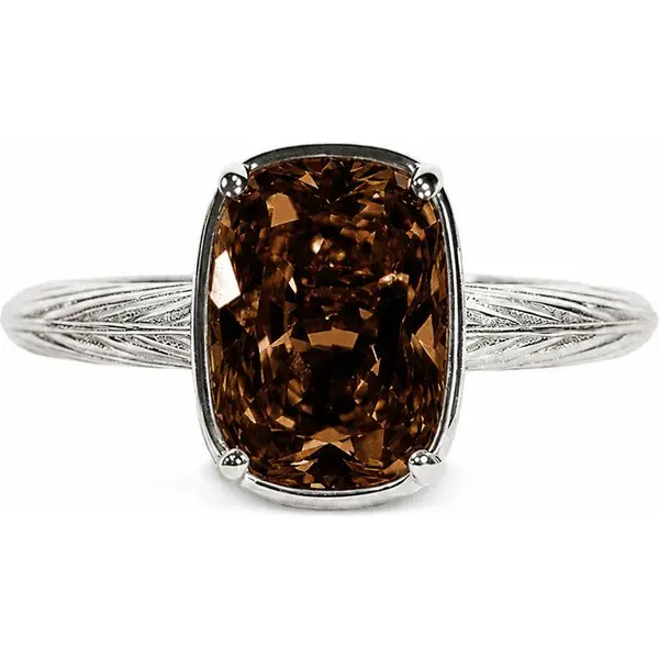 Sterling Forever Sterling Silver Mini Chocolate Cubic Zirconia Ring - Chocolate/silver