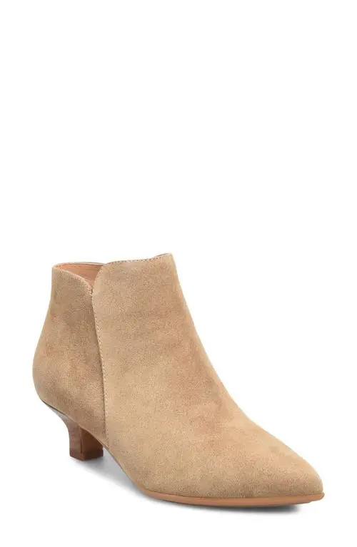 SOFFT Sawyer Pointed Toe Kitten Heel Bootie - Cognac