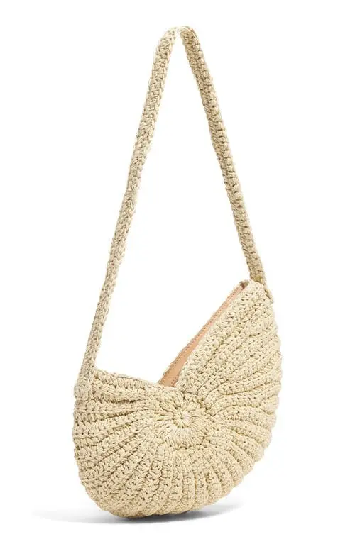Stoney Clover Lane Shell Spiral Raffia Crossbody Bag