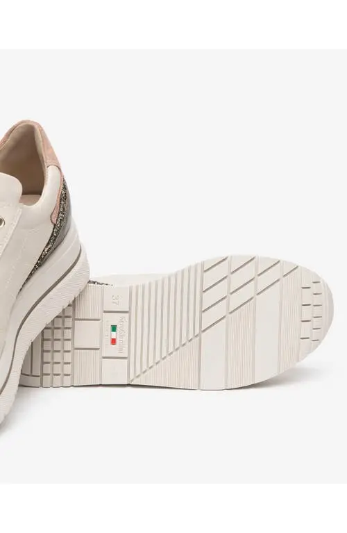 NEROGIARDINI Platform Mixed Media Lace-up And Zip-up Sneakers