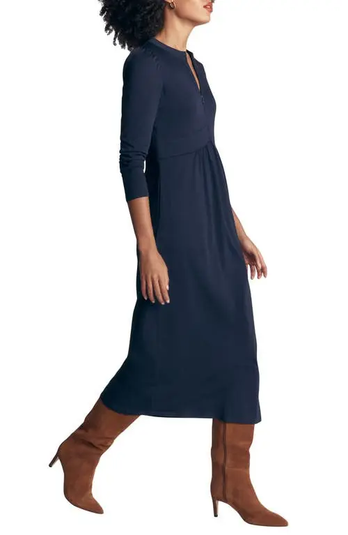 Boden Hope Zip Detail Jersey Midi Dress