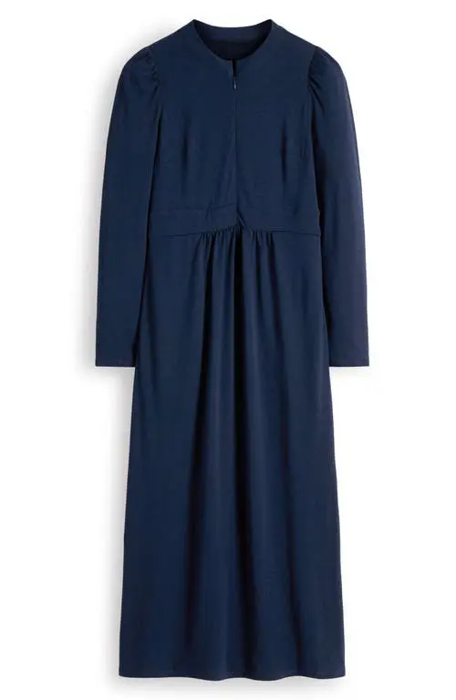 Boden Hope Zip Detail Jersey Midi Dress
