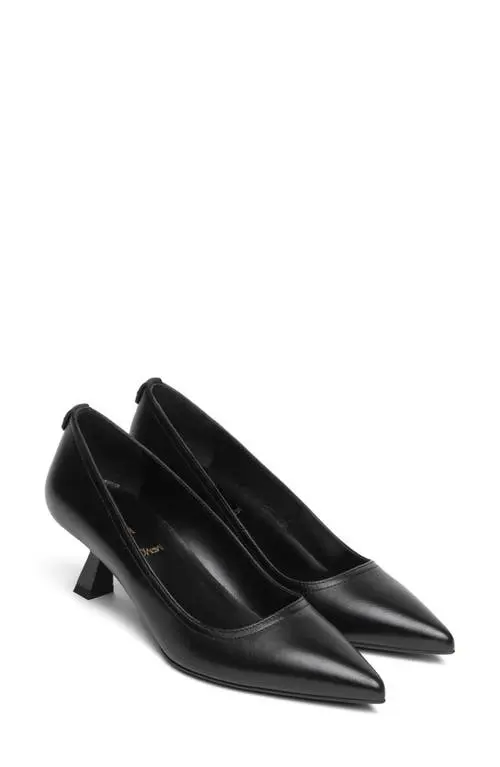 NEROGIARDINI Pointed Toe Sculptural Heel Pumps - Black