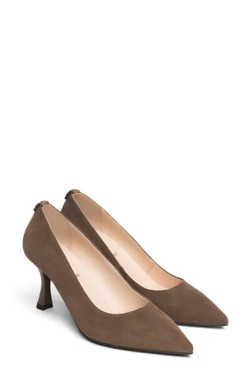 NEROGIARDINI Pointed Toe Sculptural Heel Pumps - Chocolate