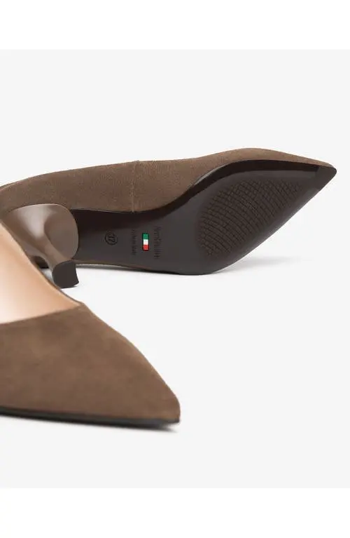 NEROGIARDINI Pointed Toe Sculptural Heel Pumps - Chocolate