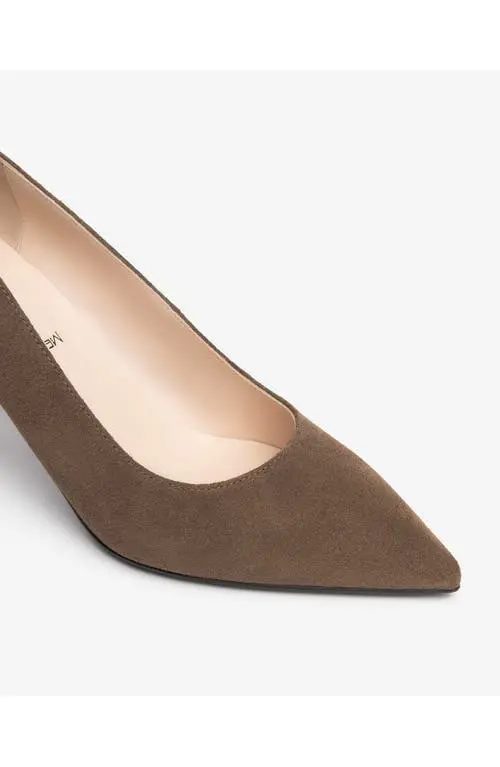 NEROGIARDINI Pointed Toe Sculptural Heel Pumps - Chocolate