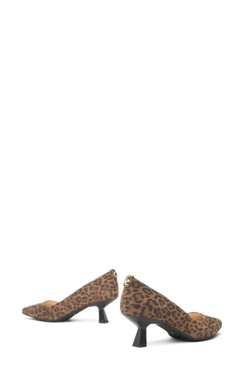 NEROGIARDINI Pointed Toe Sculptural Heel Pumps - Leopard