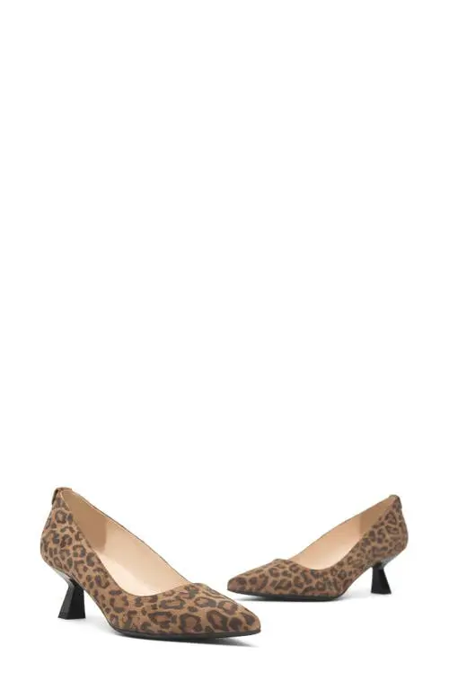 NEROGIARDINI Pointed Toe Sculptural Heel Pumps - Leopard