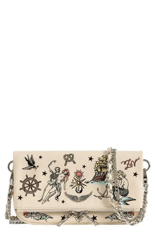 Zadig&Voltaire Rock Nano Tattoo Leather Clutch