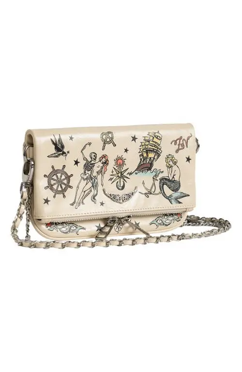 Zadig&Voltaire Rock Nano Tattoo Leather Clutch