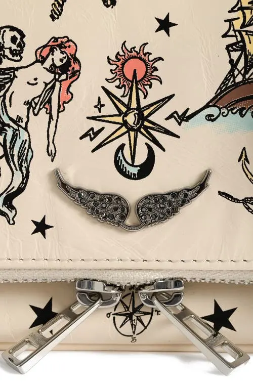 Zadig&Voltaire Rock Nano Tattoo Leather Clutch