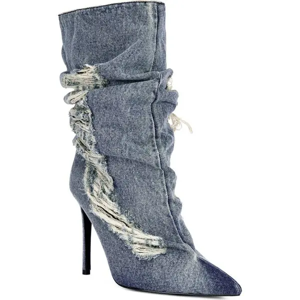 AZALEA WANG Naelia Pointed Toe Stiletto Bootie
