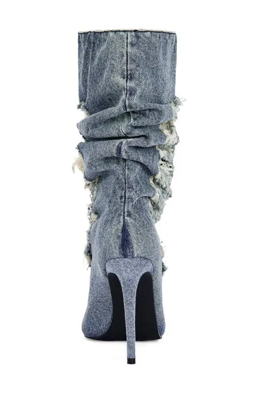 AZALEA WANG Naelia Pointed Toe Stiletto Bootie