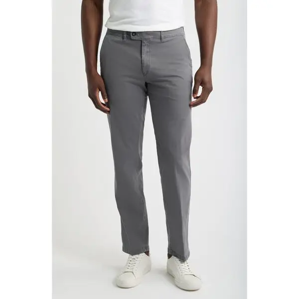 BRAX Evans Flat Front Straight Leg Chinos - Graphite