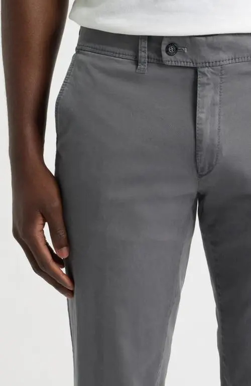 BRAX Evans Flat Front Straight Leg Chinos - Graphite