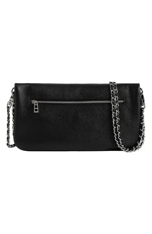 Zadig&Voltaire Rock Arty Tag Leather Clutch - Black