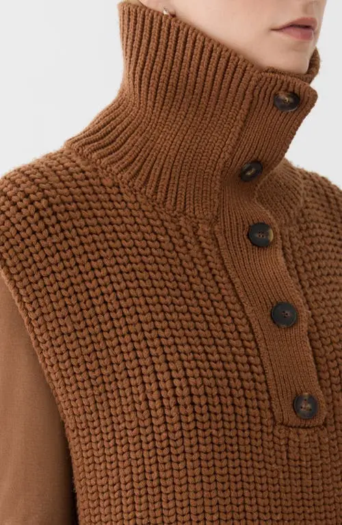 Lafayette 148 New York Merino Wool Button-front Dickie