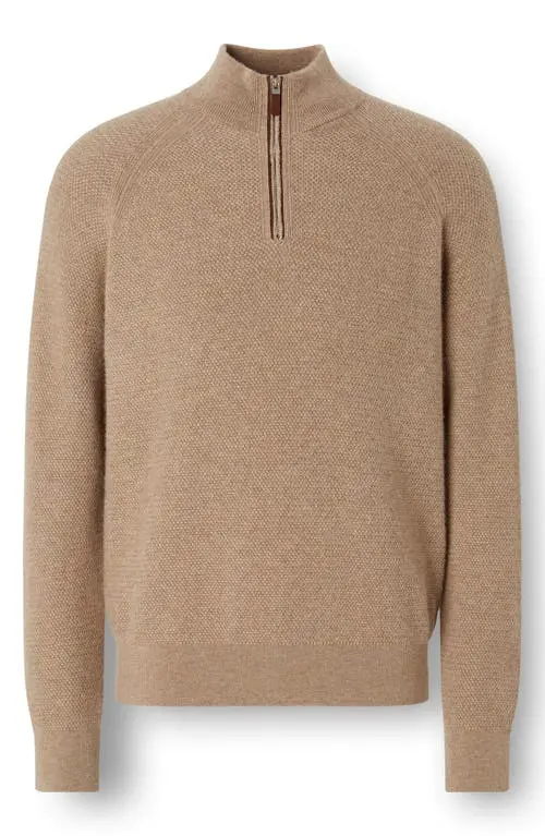 Zegna Oasi Cashmere Jacquard Quarter Zip Sweater