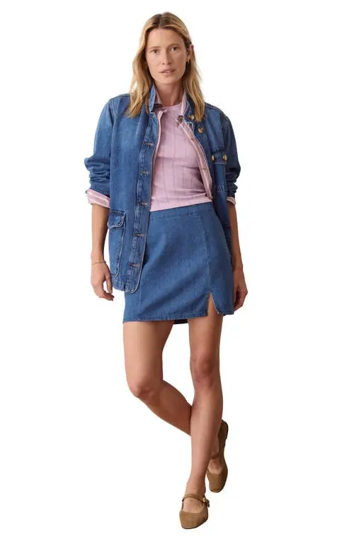Marine Layer Jamie Cotton Denim Miniskirt