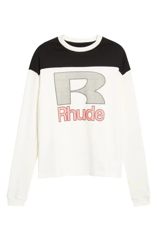 Rhude Racing Panel Long Sleeve Graphic T-shirt